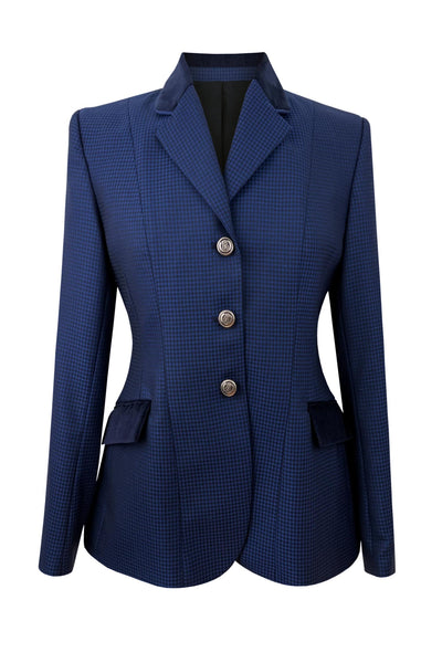 English Riding Jacket l Blue Armada Diamond - Velvet and Navy Piped ...